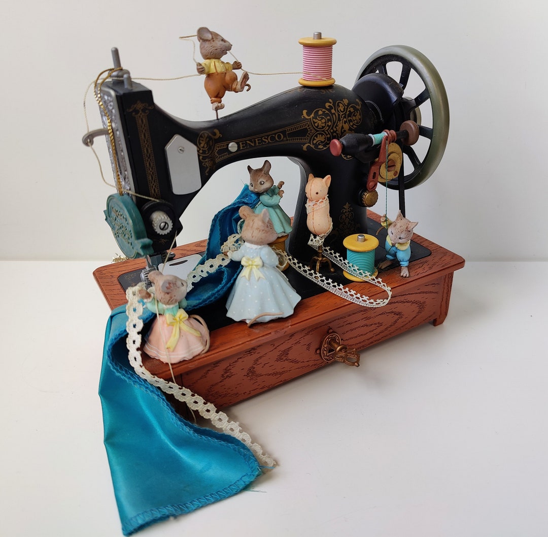 Enesco Mice Vintage Music Box My Favorite Things Sew Petite Sewing ...