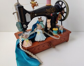 Enesco Mice Vintage Music Box My Favorite Things Sew Petite Sewing ...