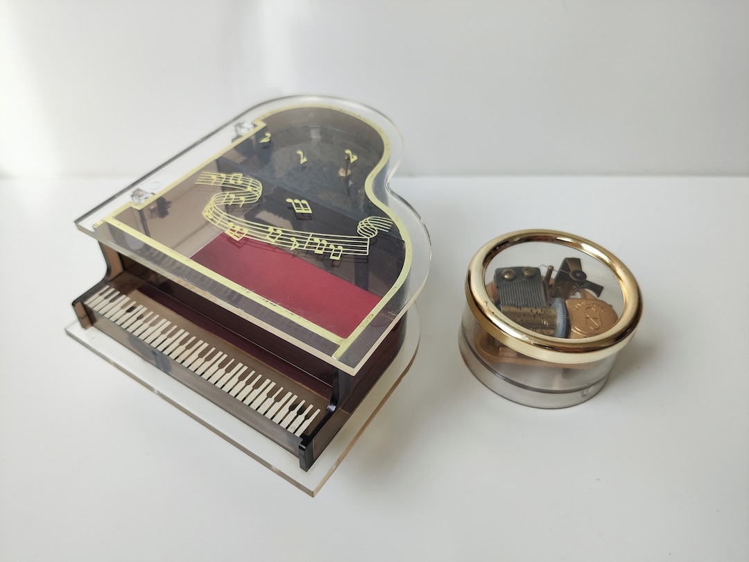 Two Music Boxes Musical Vintage Music Box Edelweiss Swiss - Etsy