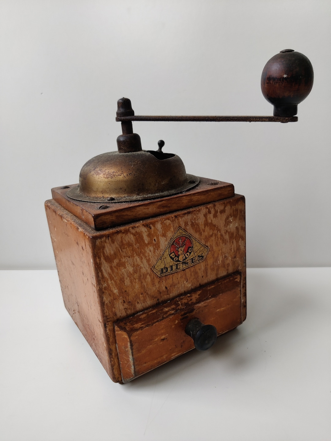 Antique / Vintage Pede Peter Dienes Coffee Grinder - Table Box Mill ...
