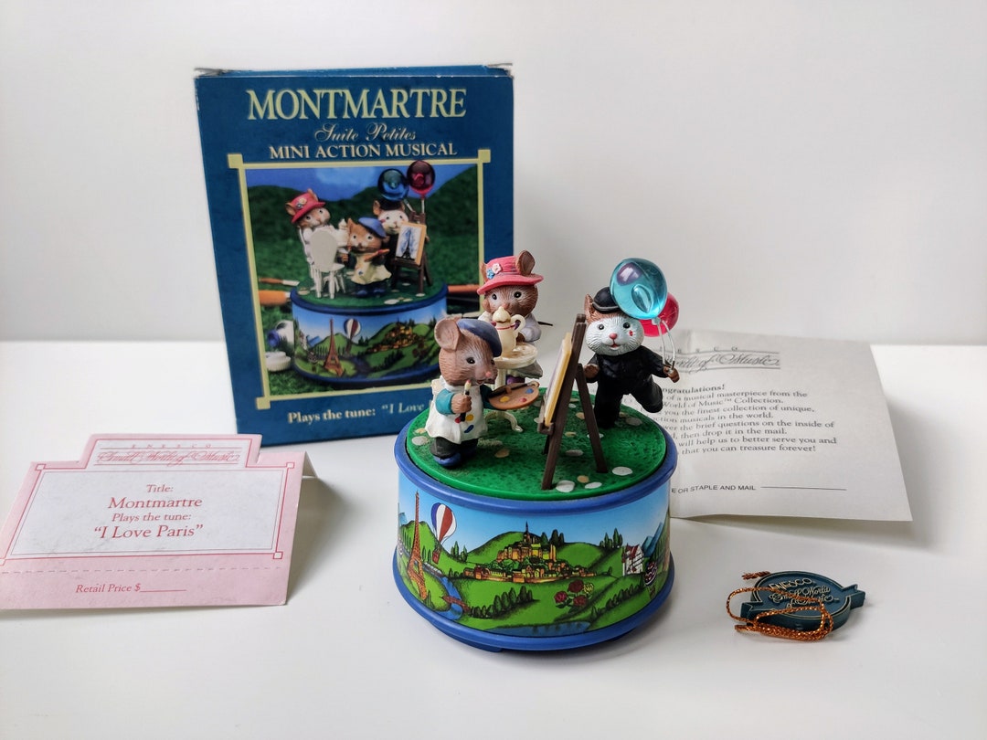 Enesco Wind-up Music Box I Love Paris Musical Vive La - Etsy