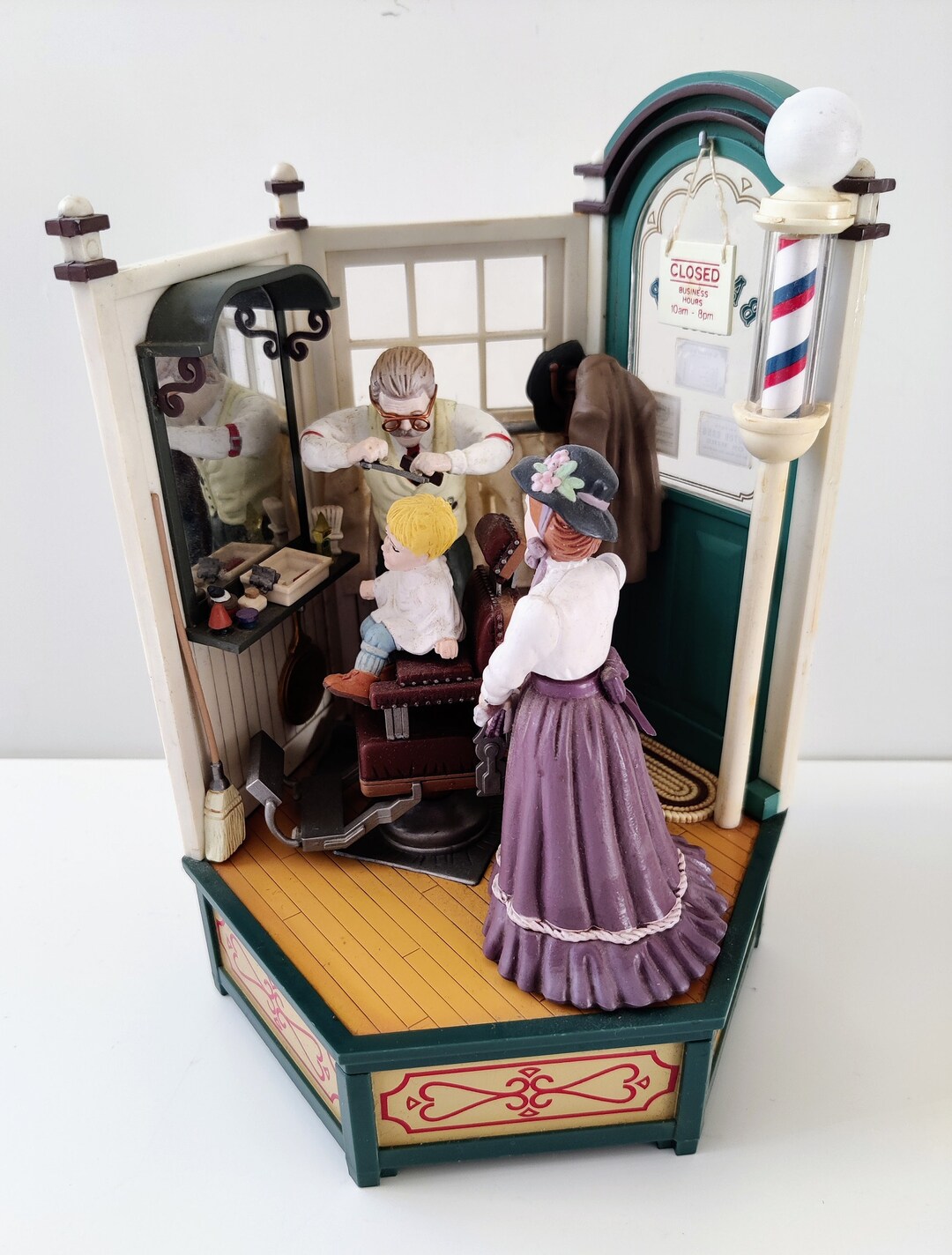 Enesco Vintage Music Box - Ye Old Barber Shop - Sweer Adeline - Deluxe ...