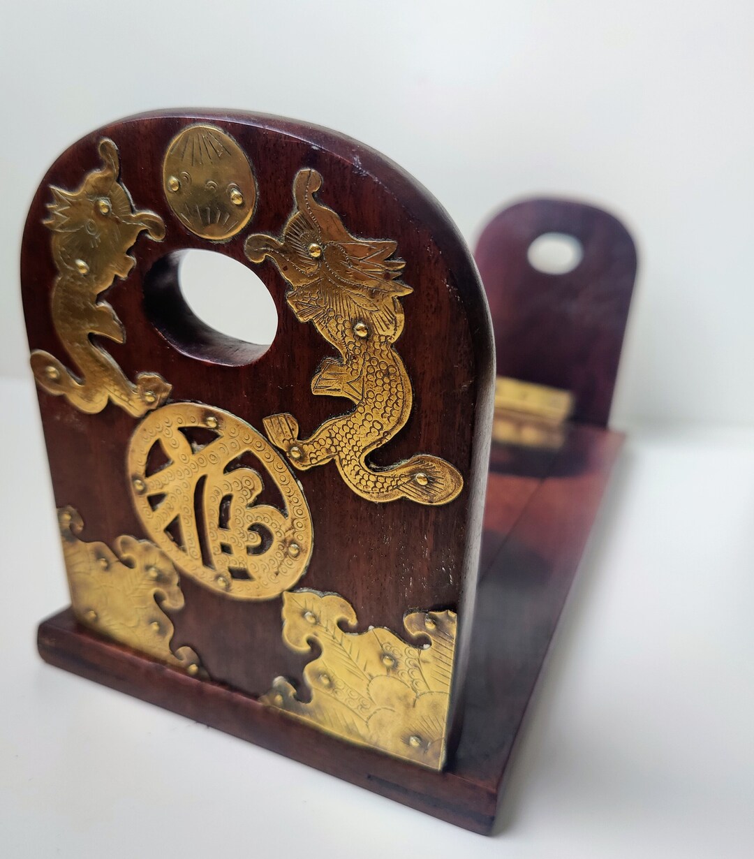 Antique Bookend / Sliding Bookends Oriental Interior Design Chinese ...