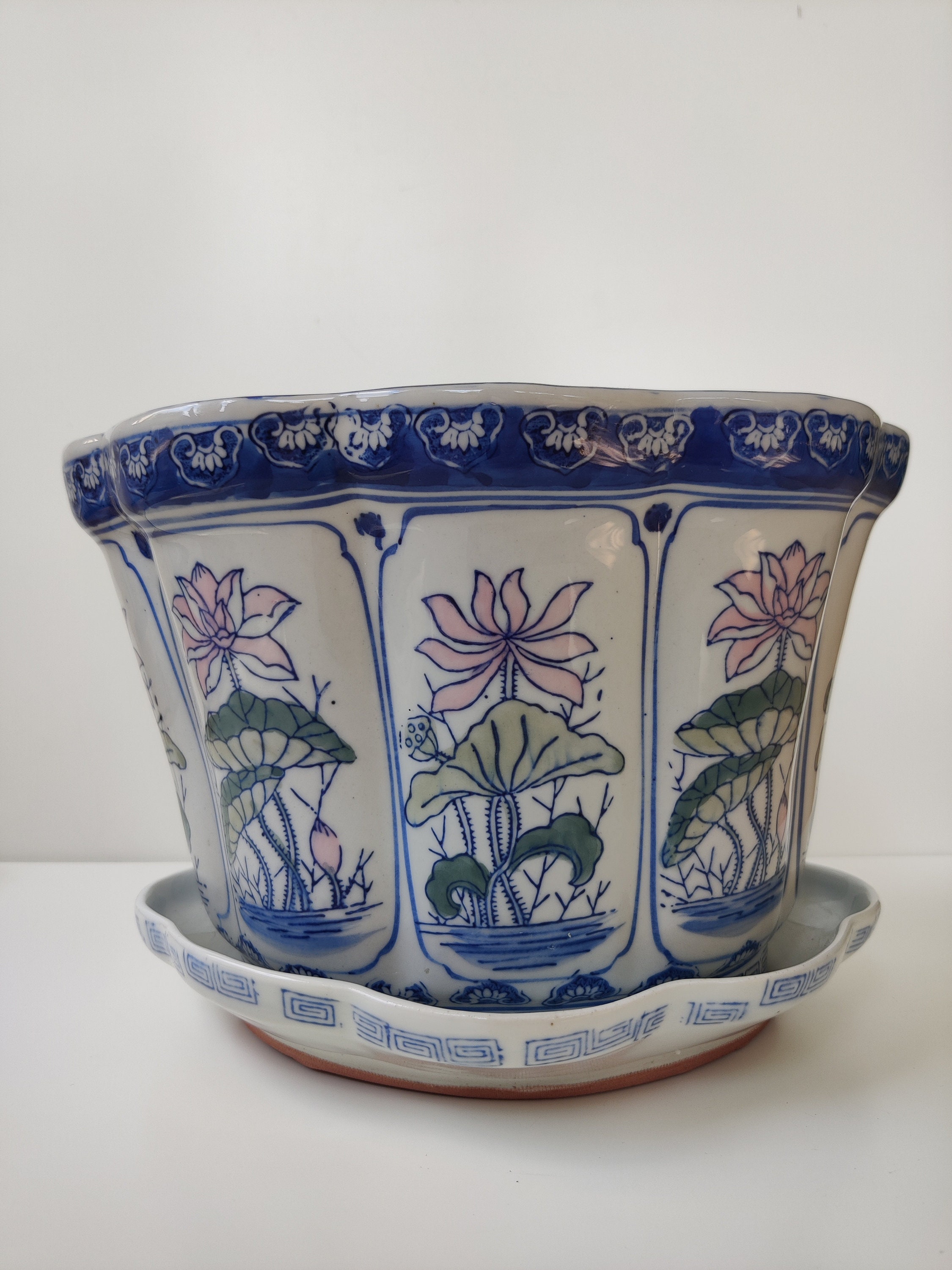 Antique Chinoiserie Vintage Chinese Porcelain Cachepot or - Etsy