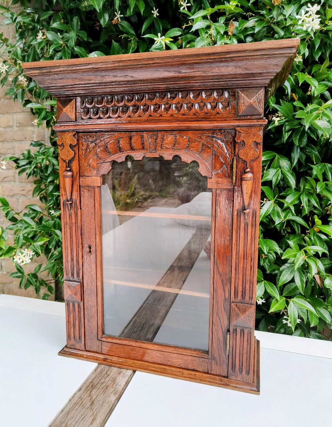Antique Dutch Display Cabinet - Antique Hand-carved Oak Display Cabinet ...