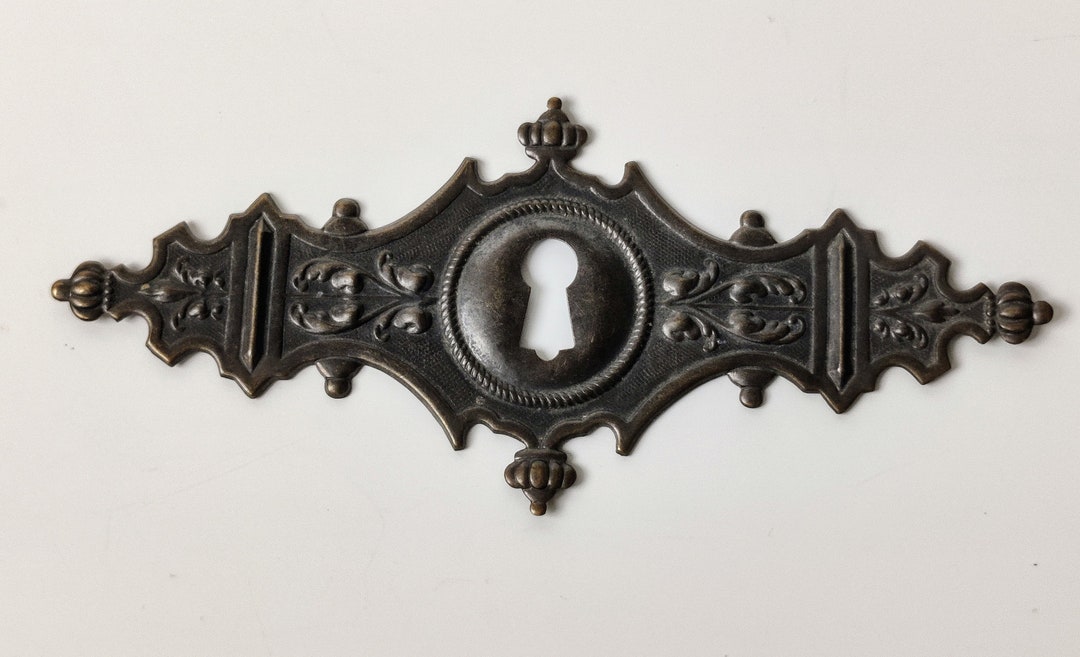 Antique French Decoretive Keyholes - Lock Fronts - Victorian Rocaille ...