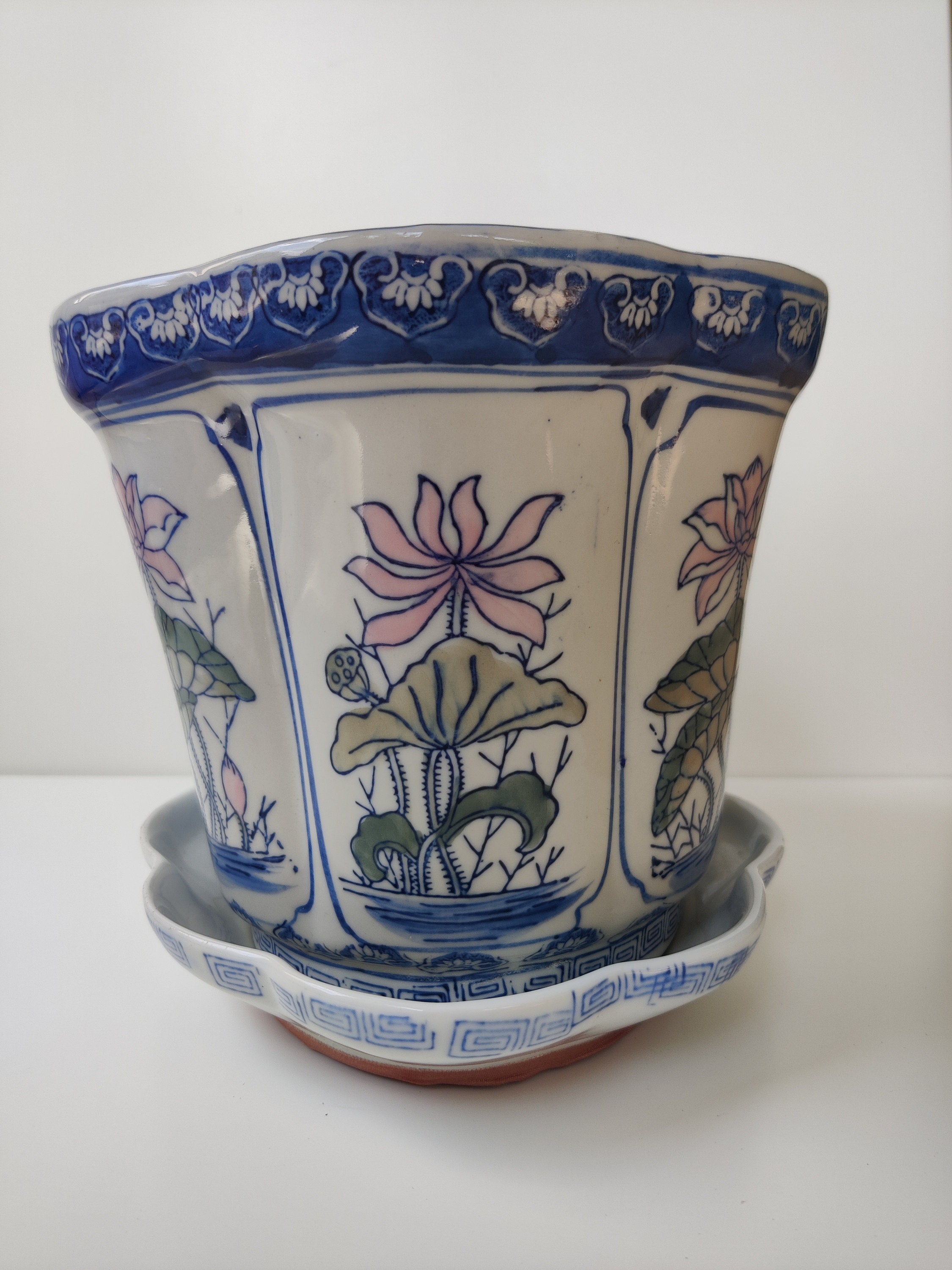 Antique Chinoiserie Vintage Chinese Porcelain Cachepot or - Etsy