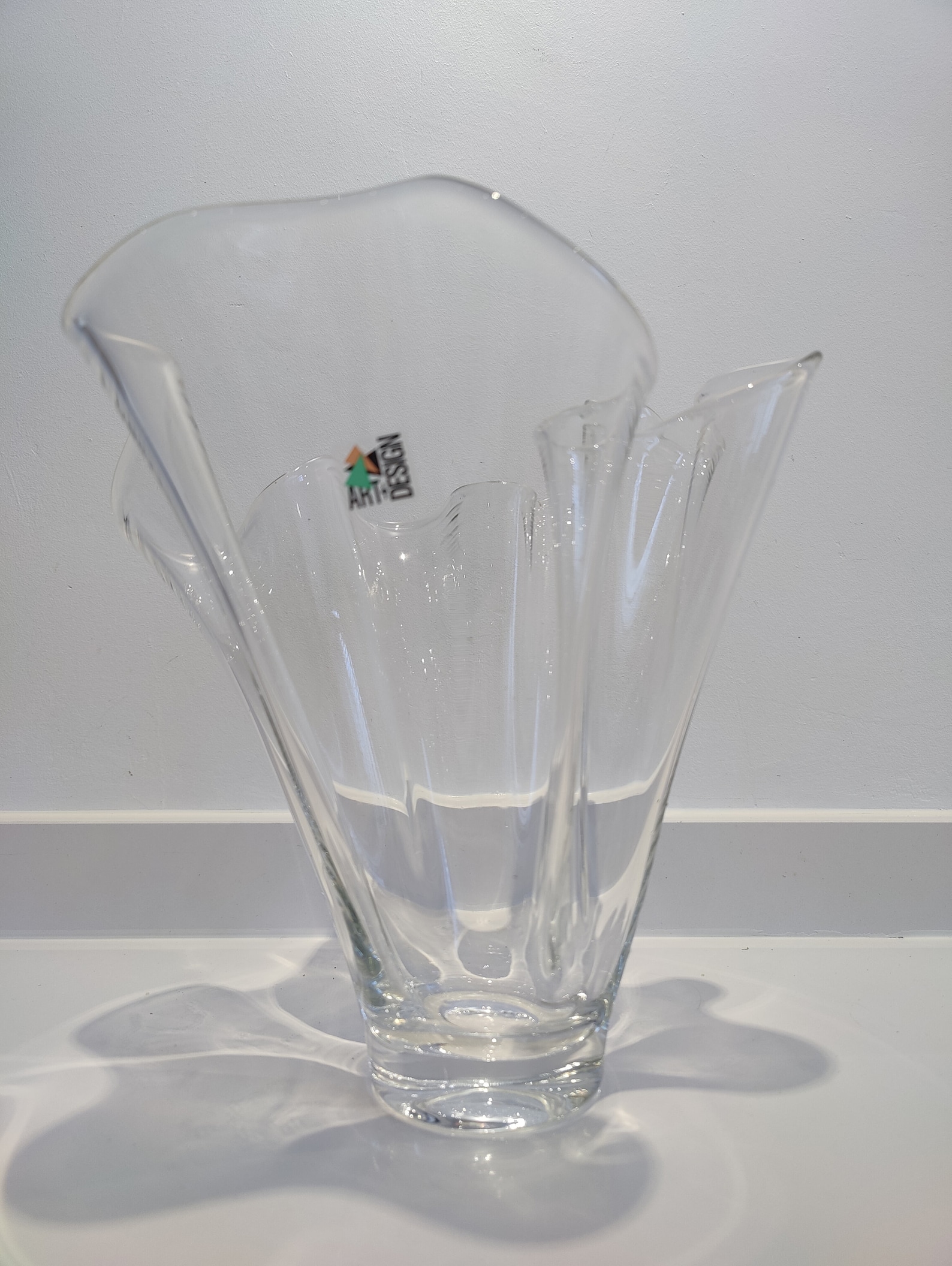 Dutch Design Glass Vase Exclusive - Folded Glass, Sculpted Glass Fan ...