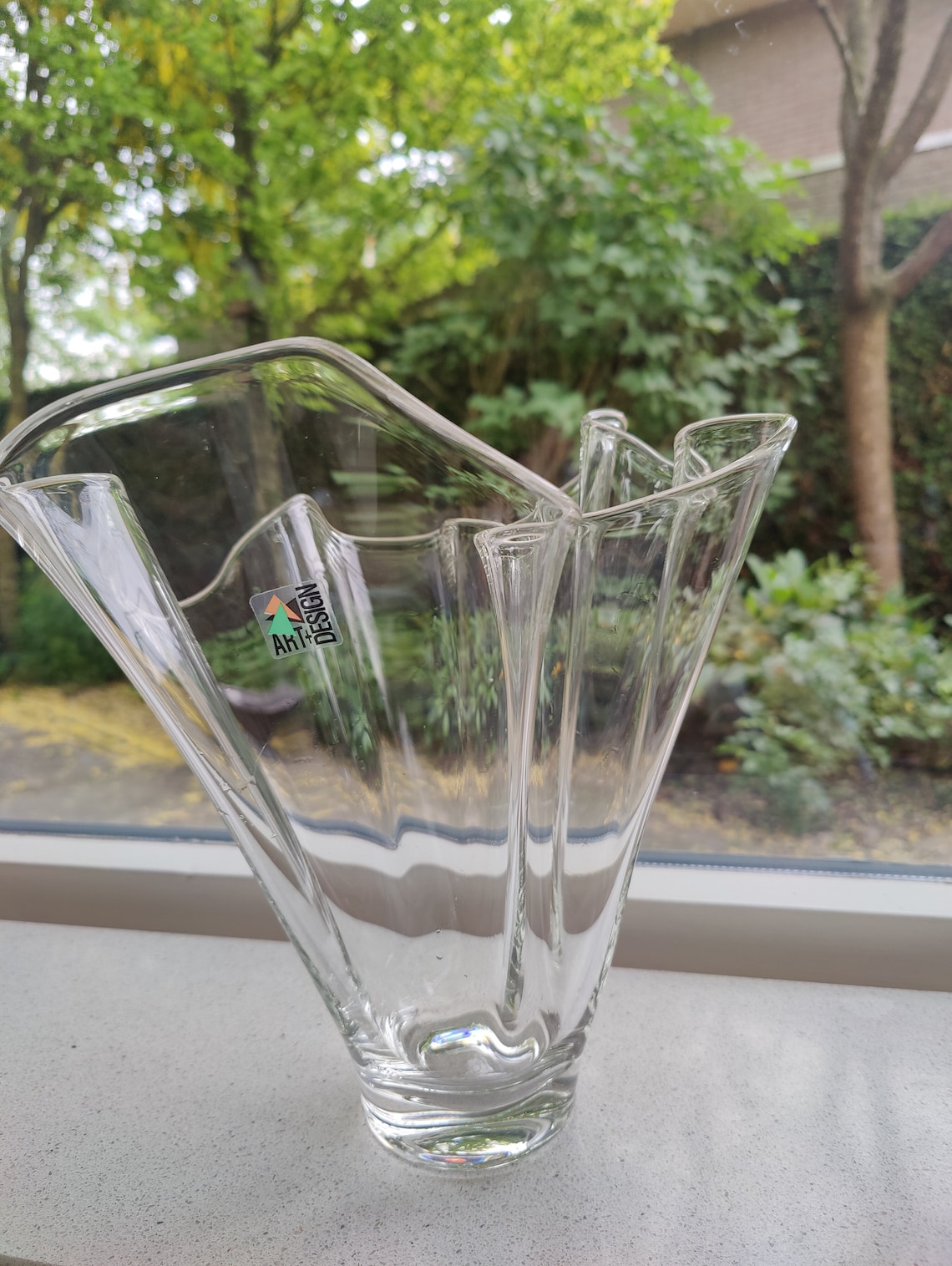 Dutch Design Glass Vase Exclusive - Folded Glass, Sculpted Glass Fan ...
