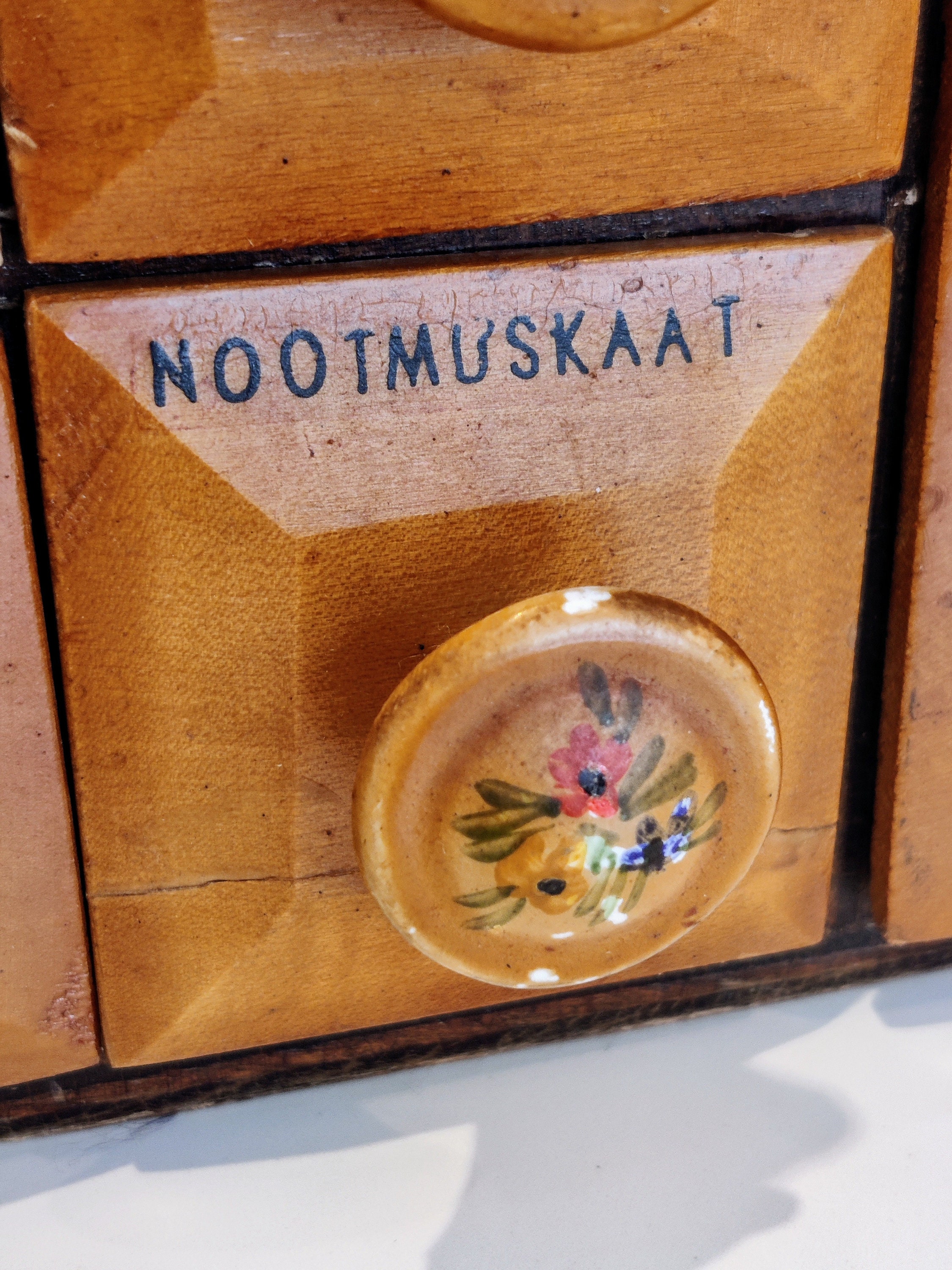 Antique Dutch Spice Cabinet / Spice Rack - Vintage Dutch Kitchen Decor ...