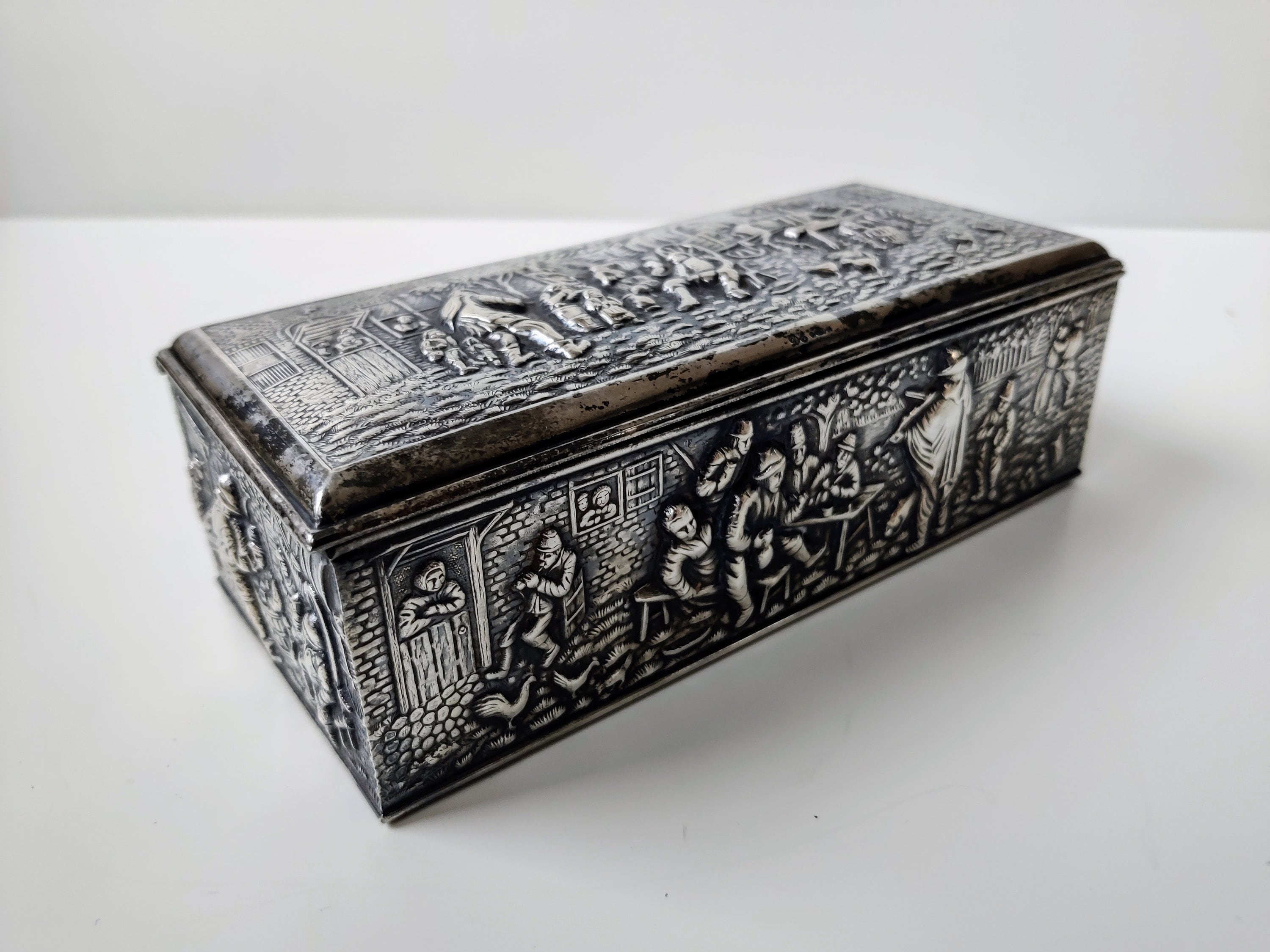Antique Dutch Silver Plated Box - Jewellery / Trinketbox / Wedding ...