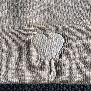 Melting Dripping Heart Custom Embroidered Hand Drawn Design Beanie - Etsy