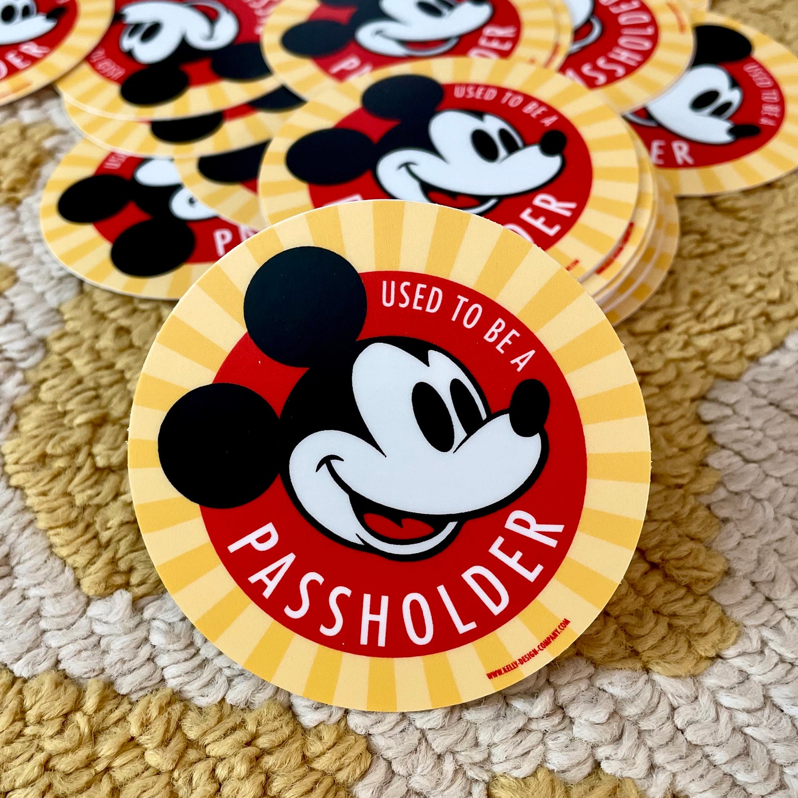 Used to Be a Passholder Disney Sticker 3in Matte Finish Circle - Etsy