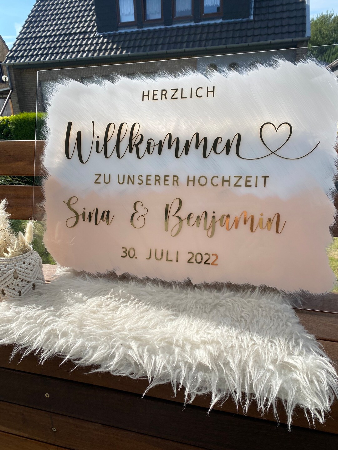Welcome Sign Wedding, Engagement, Wedding Decoration Acrylic Sign ...