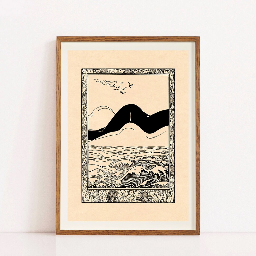 Butt Mountain Landscape Art, Nice Bum, Boho Wall Art Print, Body ...