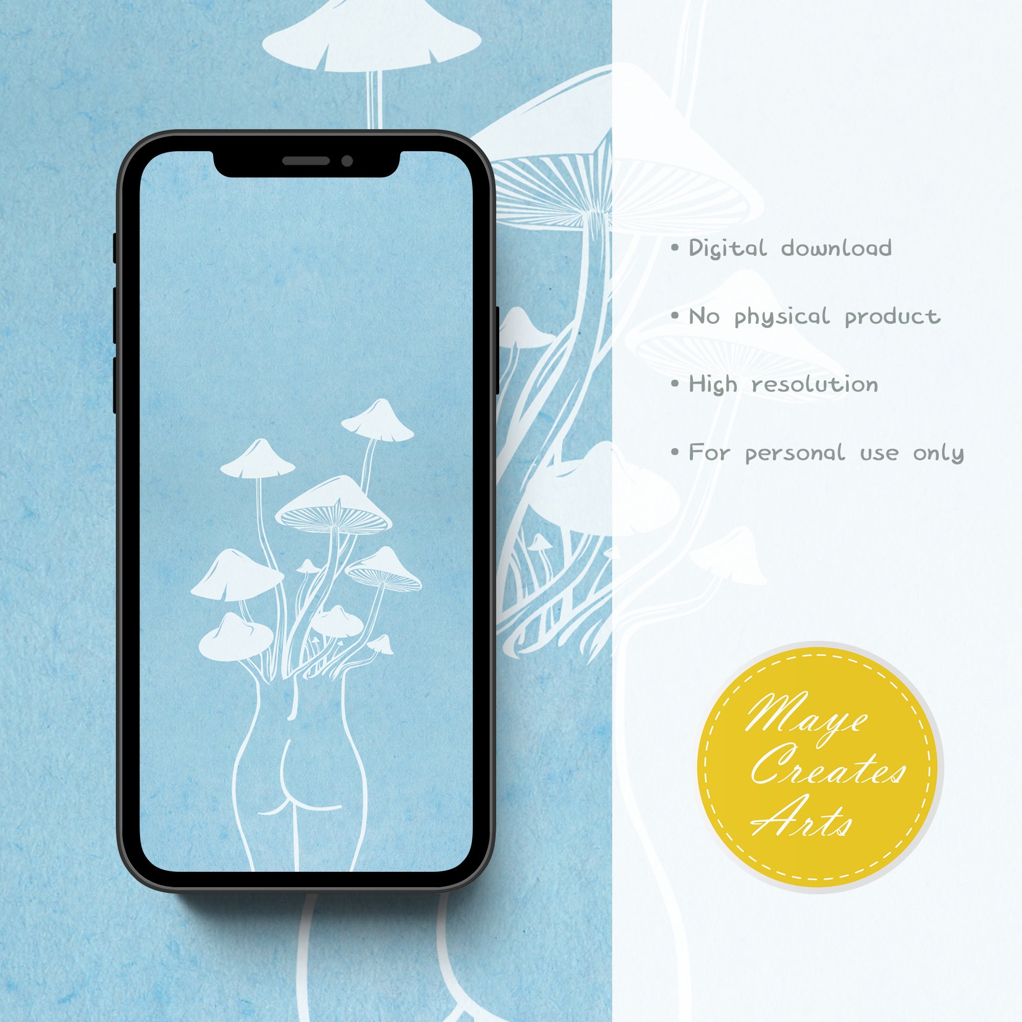 Mushroom Butt Phone Wallpaper, Cute Phone Lock Screen, Phone Background ...