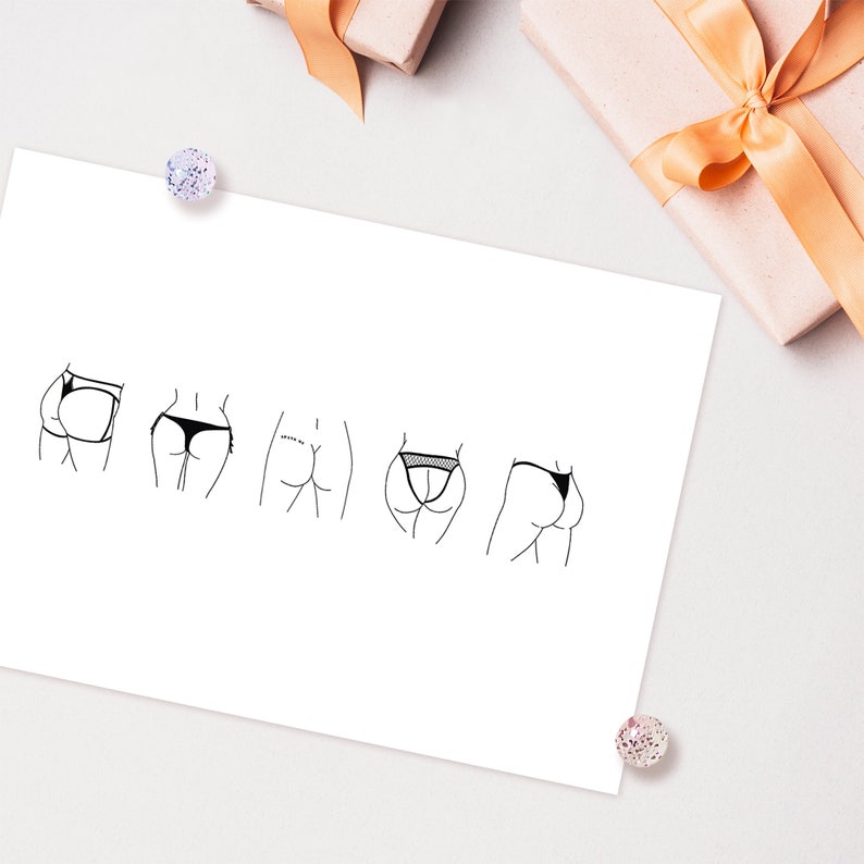 Spank Me, Butt Art, Funny Bathroom Art, Nice Bum, Line Art, Feminist ...