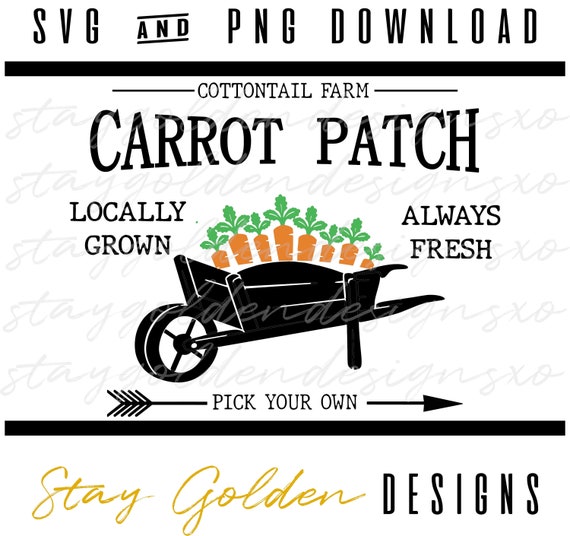 Fresh Carrot Patch Farm SVG PNG Digital Download | Etsy