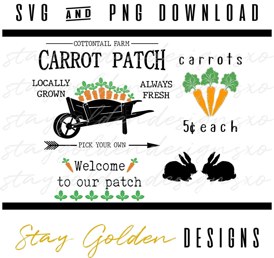 Spring, Carrot Patch, Locally Grown, Farm, Clipart, SVG, PNG, Digital ...