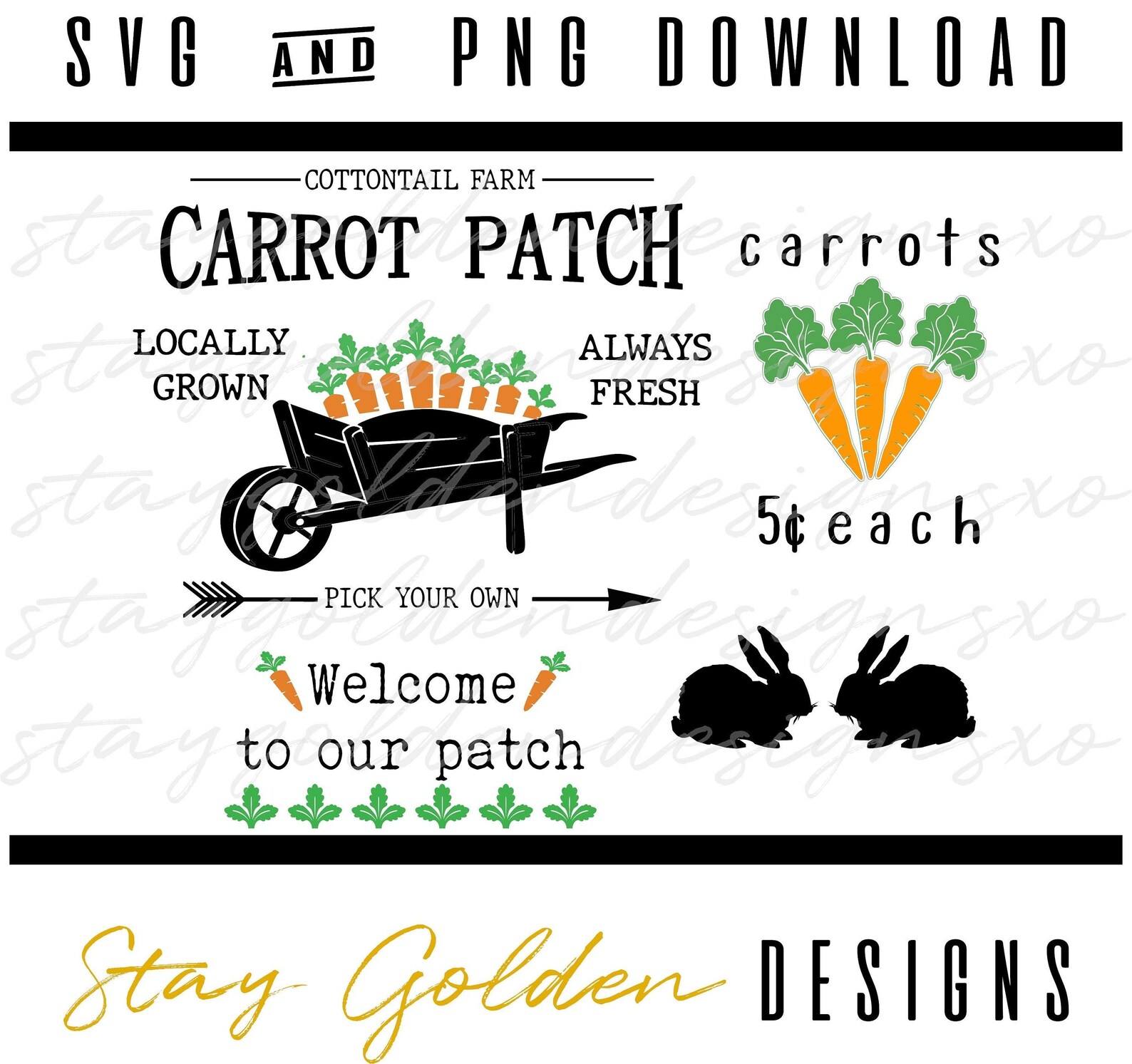 Spring, Carrot Patch, Locally Grown, Farm, Clipart, SVG, PNG, Digital ...