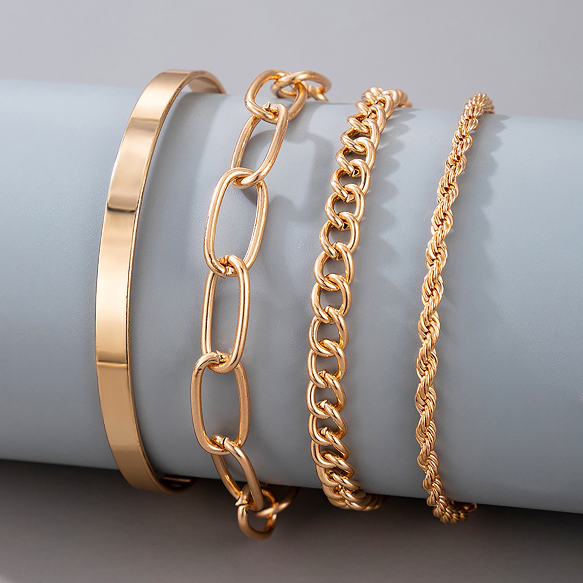 Bracelet for Women 4 Piece Chain Bracelet Set Simple Design - Etsy
