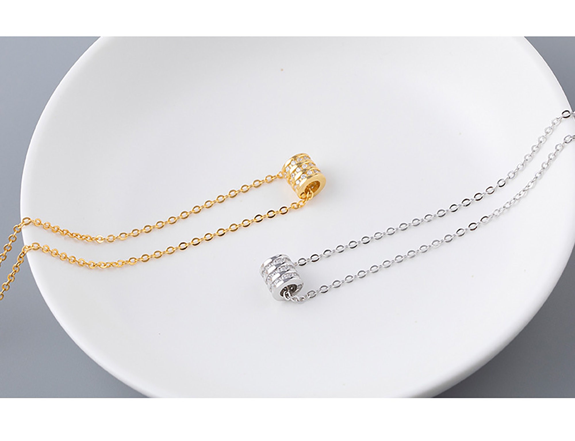 925 Sterling Silver Necklace Pendants Solid Chain Necklace | Etsy