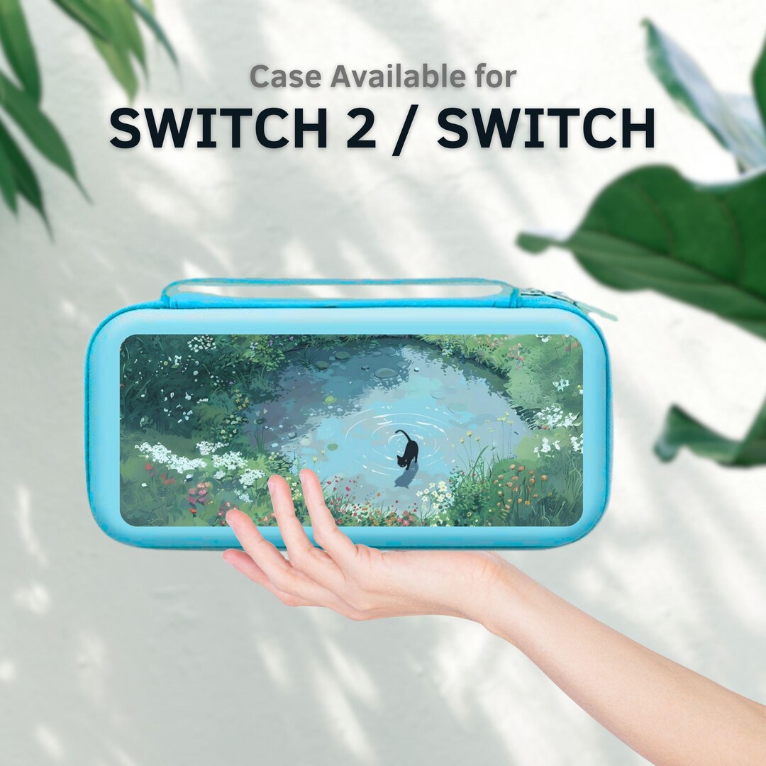 Cute Black Cat Carry Switch Case for Nintendo Switch 2, Switch, Switch ...
