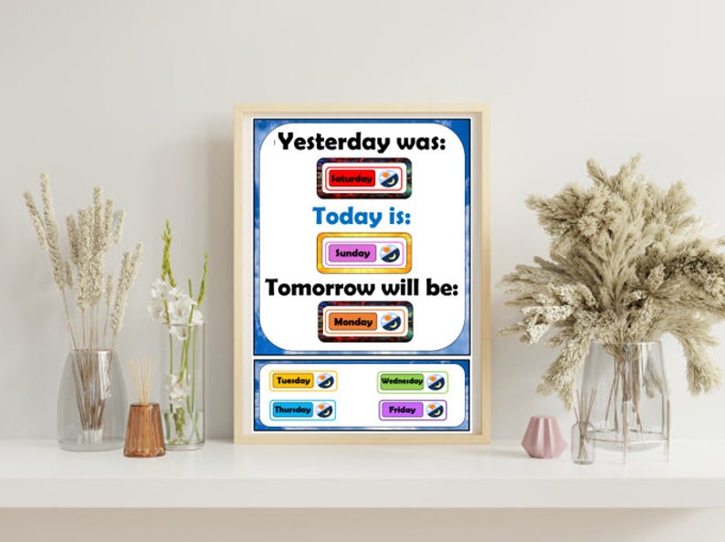 Printable Days of the Week Chart Autistic Children Today - Etsy UK