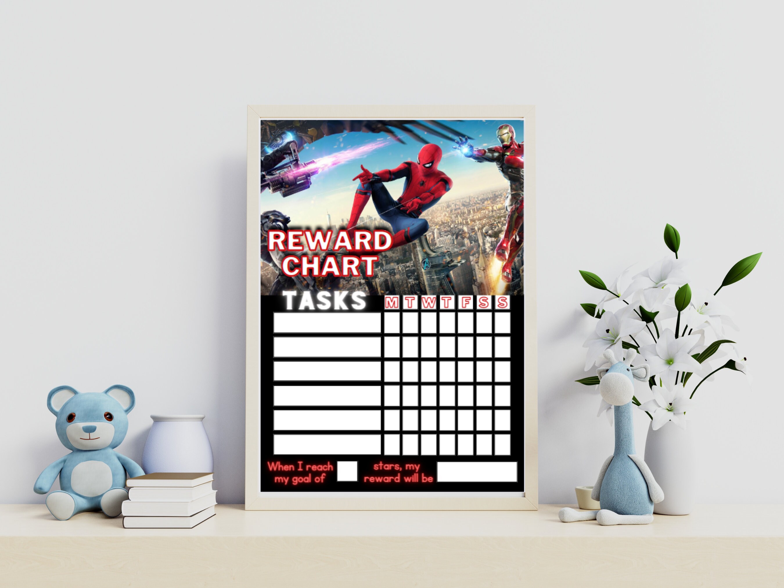 Printable Reward Chart Spiderman Star Chart Behaviour Chart - Etsy ...