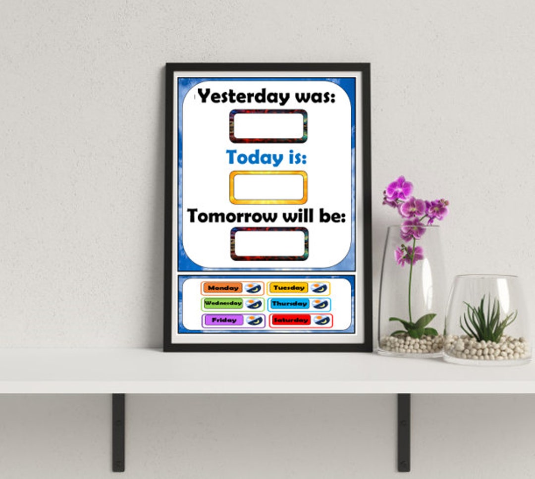 Printable Days of the Week Chart Autistic Children Today - Etsy UK