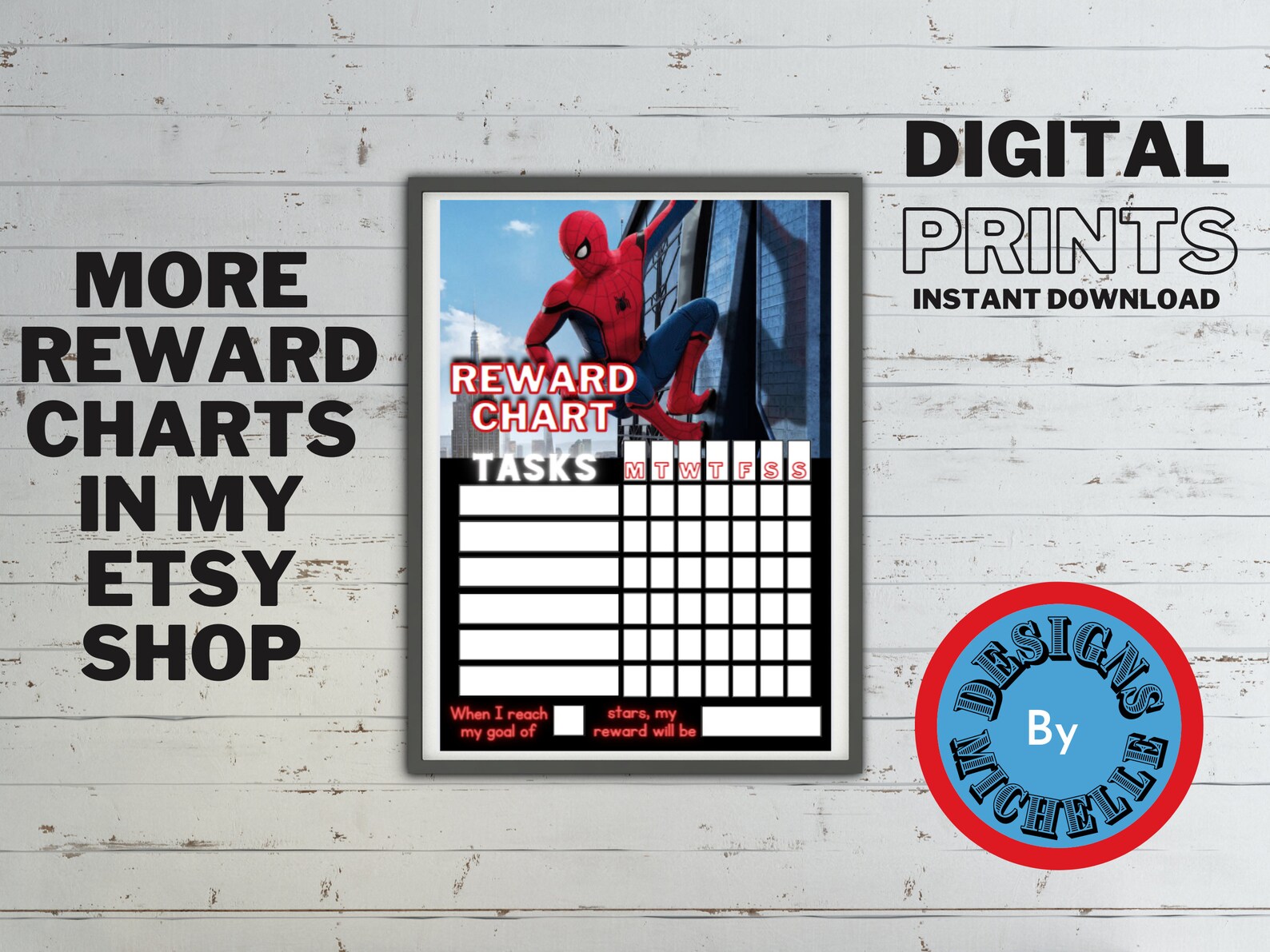 Printable Reward Chart Spiderman Star Chart Behaviour Chart - Etsy