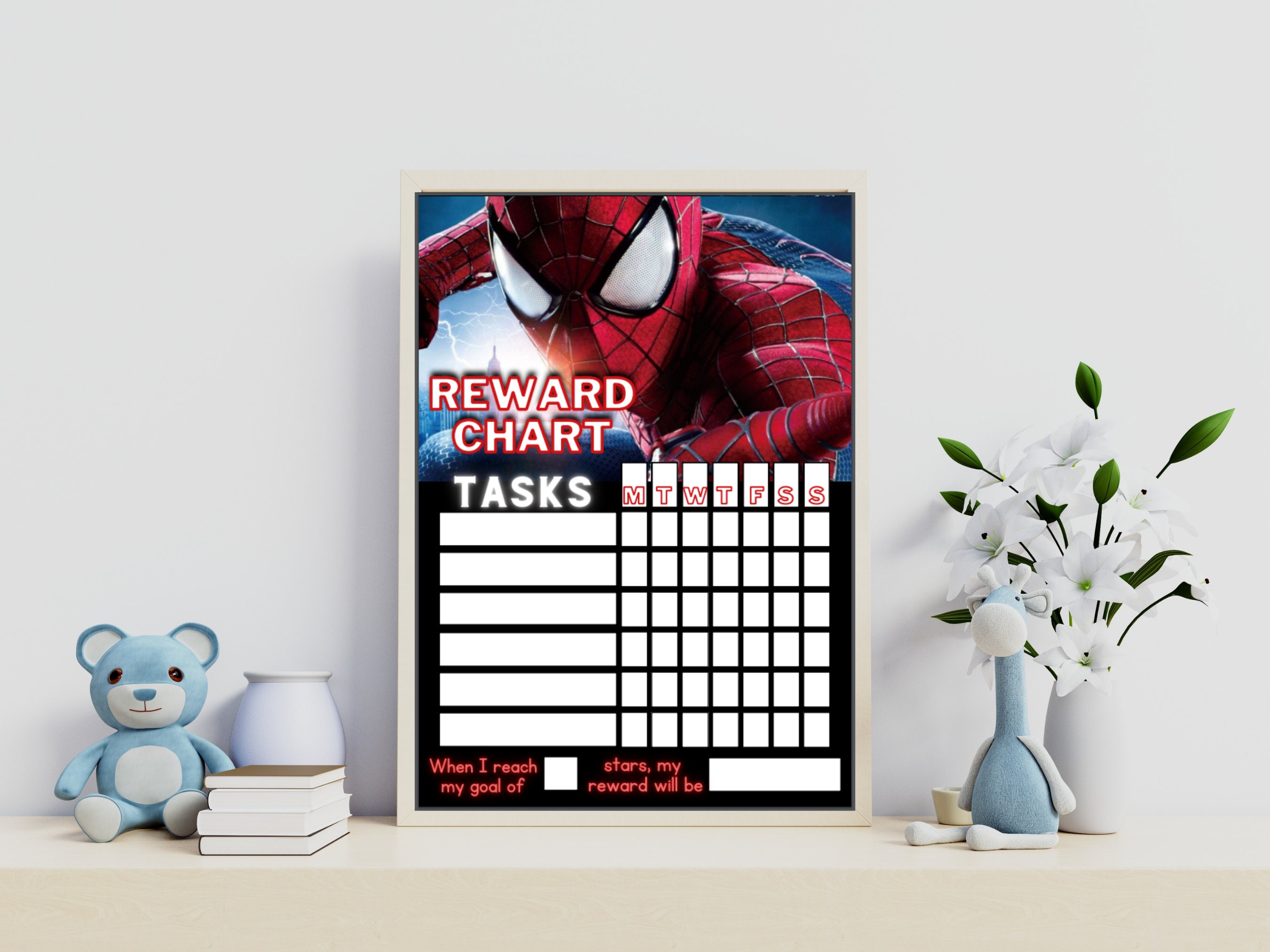 Printable Reward Chart Spiderman Star Chart Behaviour Chart - Etsy ...