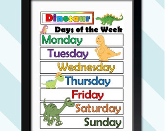 Days of Week Poster - Etsy