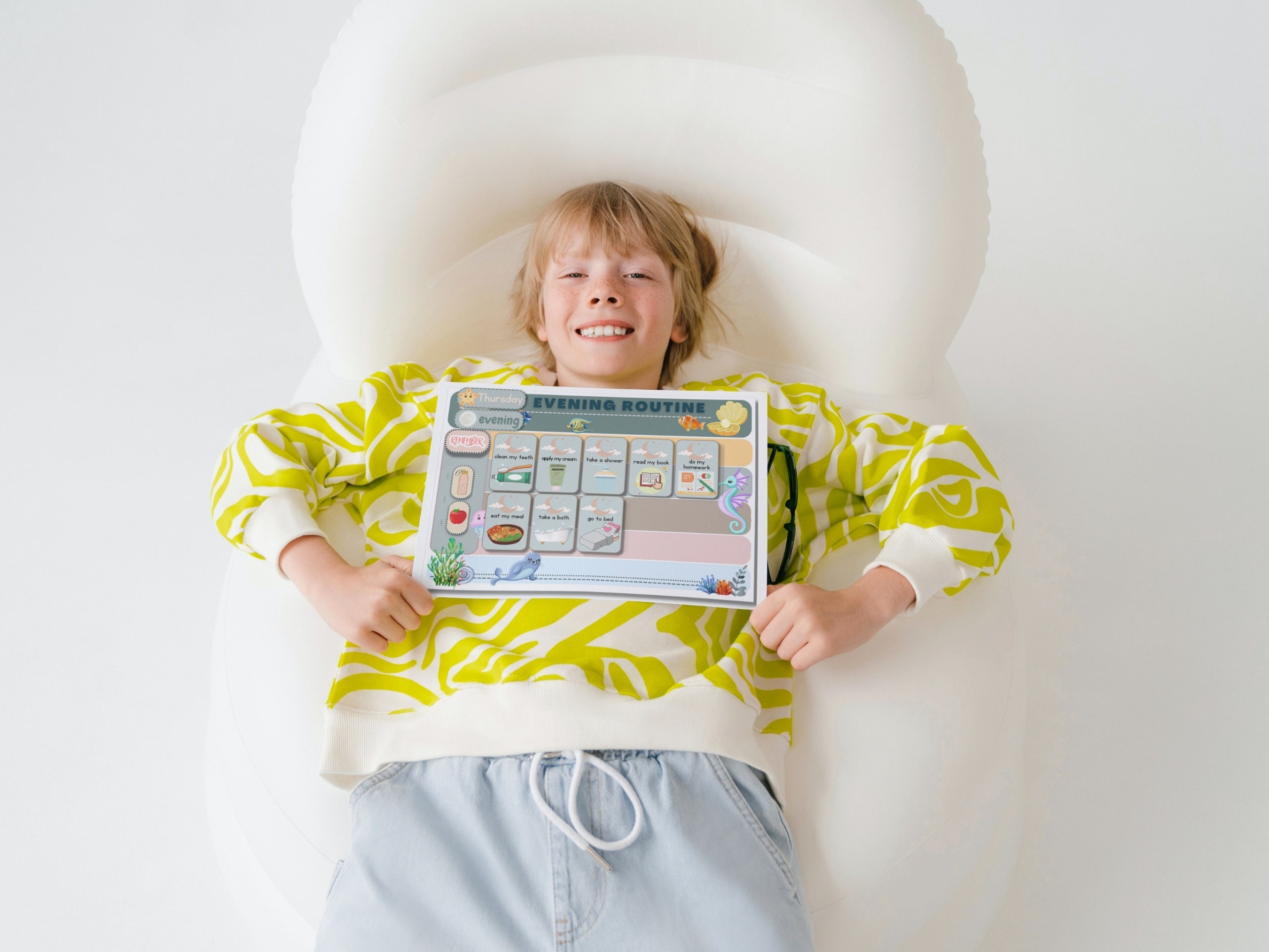 Daily Routine Chart Evening Routine Morning Routine Pecs - Etsy