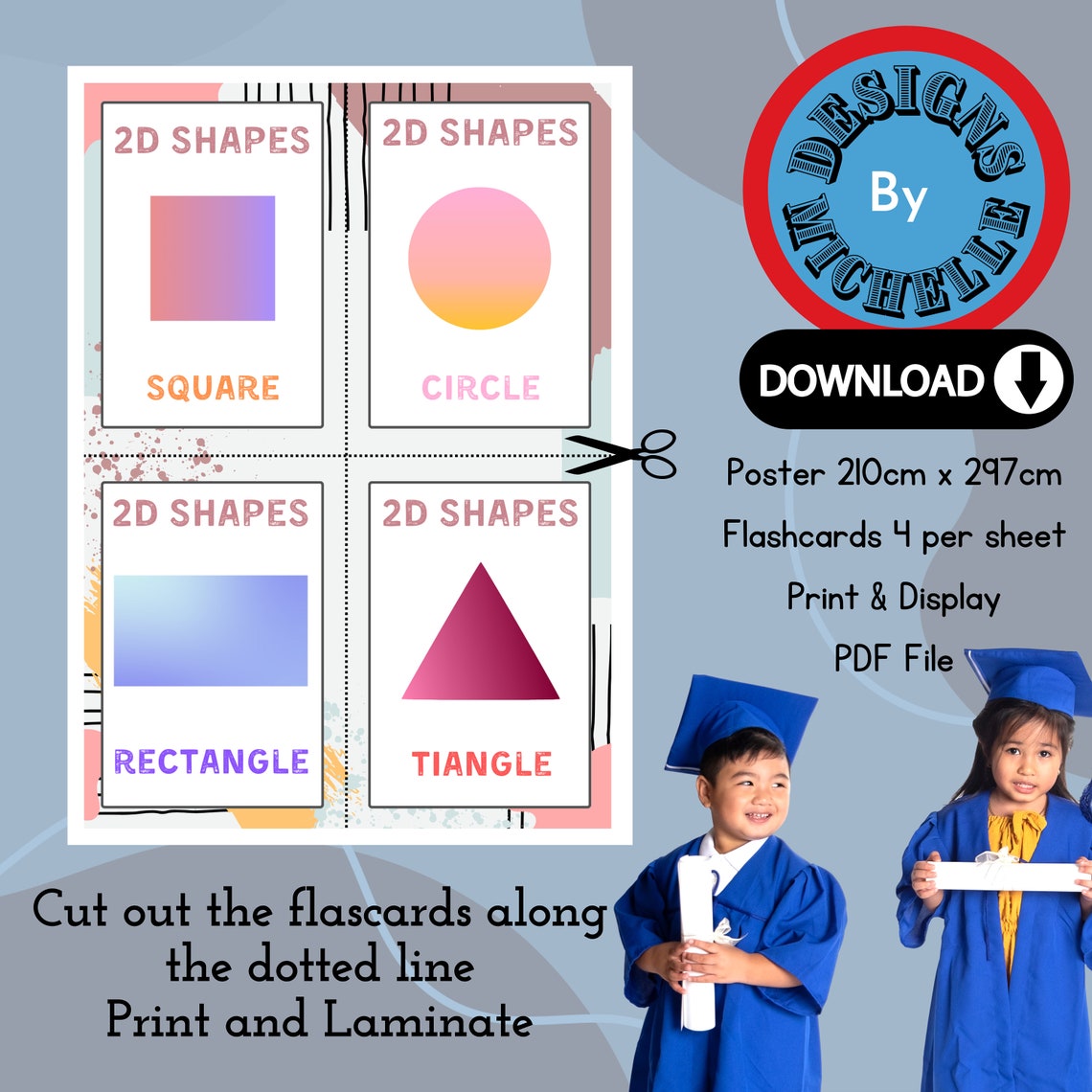 Daycare 2D Shapes Poster and Flashcards Childcare and Day - Etsy UK