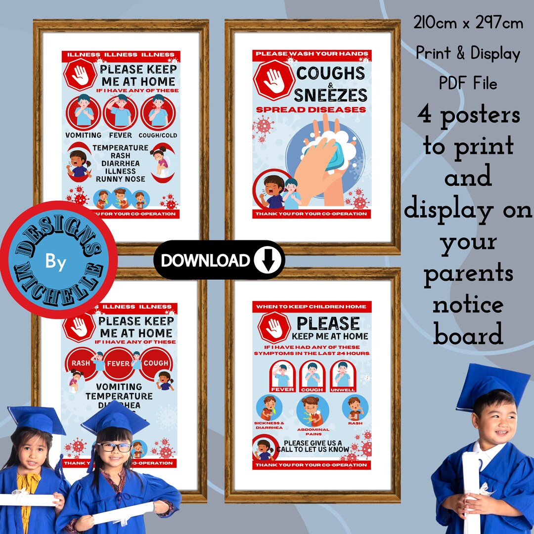 Daycare Sick Policy Poster for Childcare and Day Care - Etsy