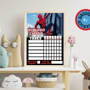 Printable Reward Chart Spiderman Star Chart Behaviour Chart - Etsy