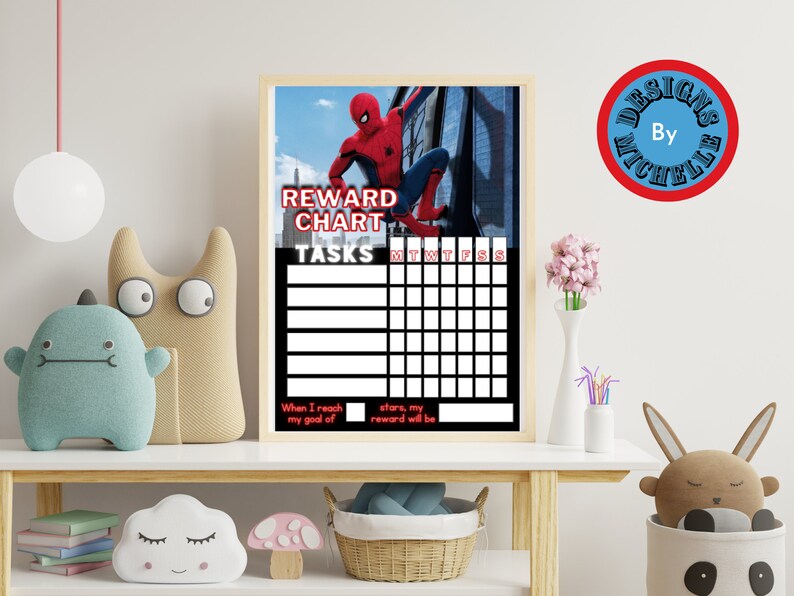 Printable Reward Chart Spiderman Star Chart Behaviour Chart - Etsy