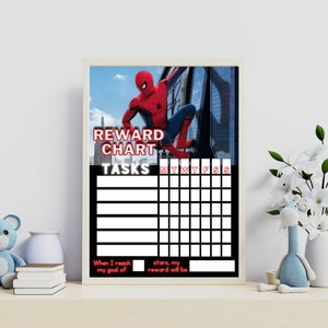 Printable Reward Chart Spiderman Star Chart Behaviour Chart - Etsy