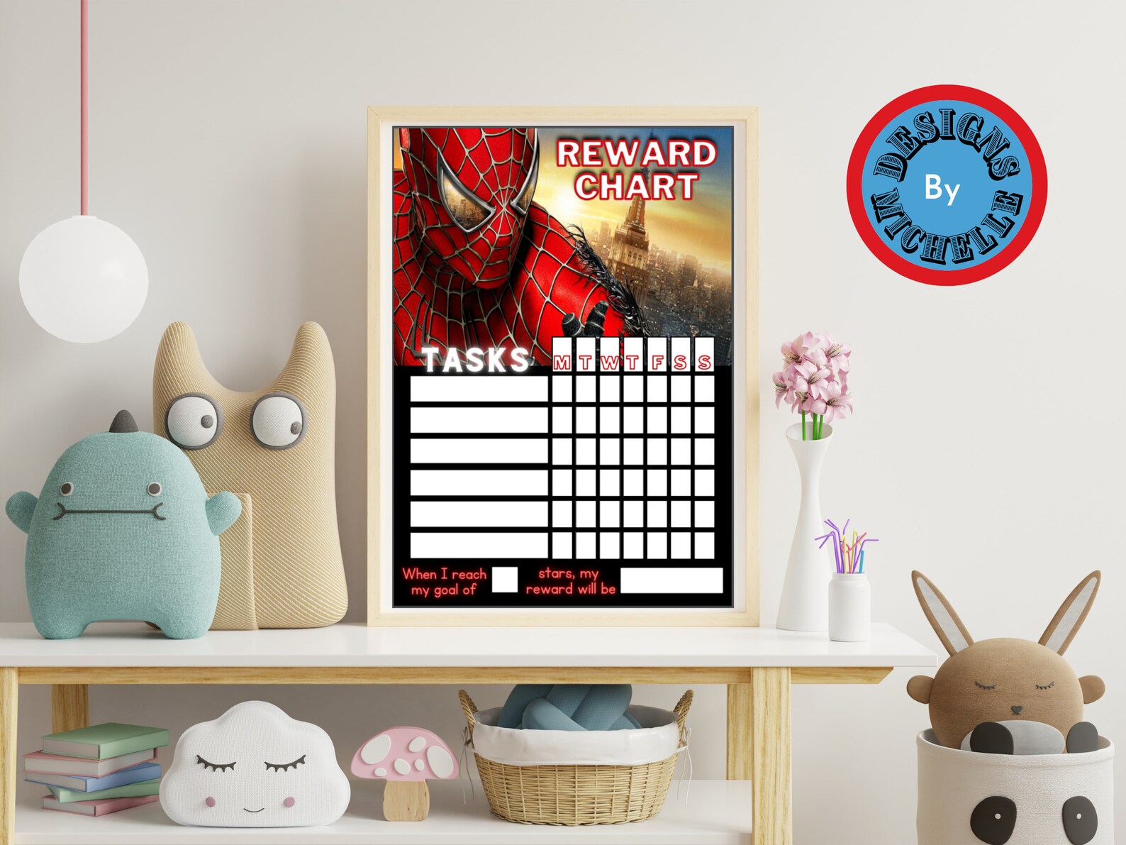 Printable Reward Chart Spiderman Star Chart Behaviour Chart Fun Sticker ...