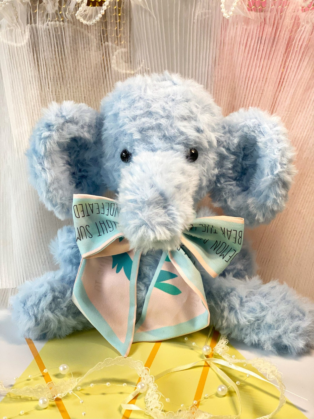 Fluffy Baby Blue Elephant | Crochet Soft Toy | Handmade Baby Toy ...