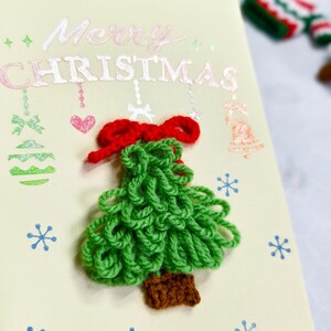 Handmade Crochet Christmas Cards Set 1 Unique 3D Holiday Greeting Cards ...