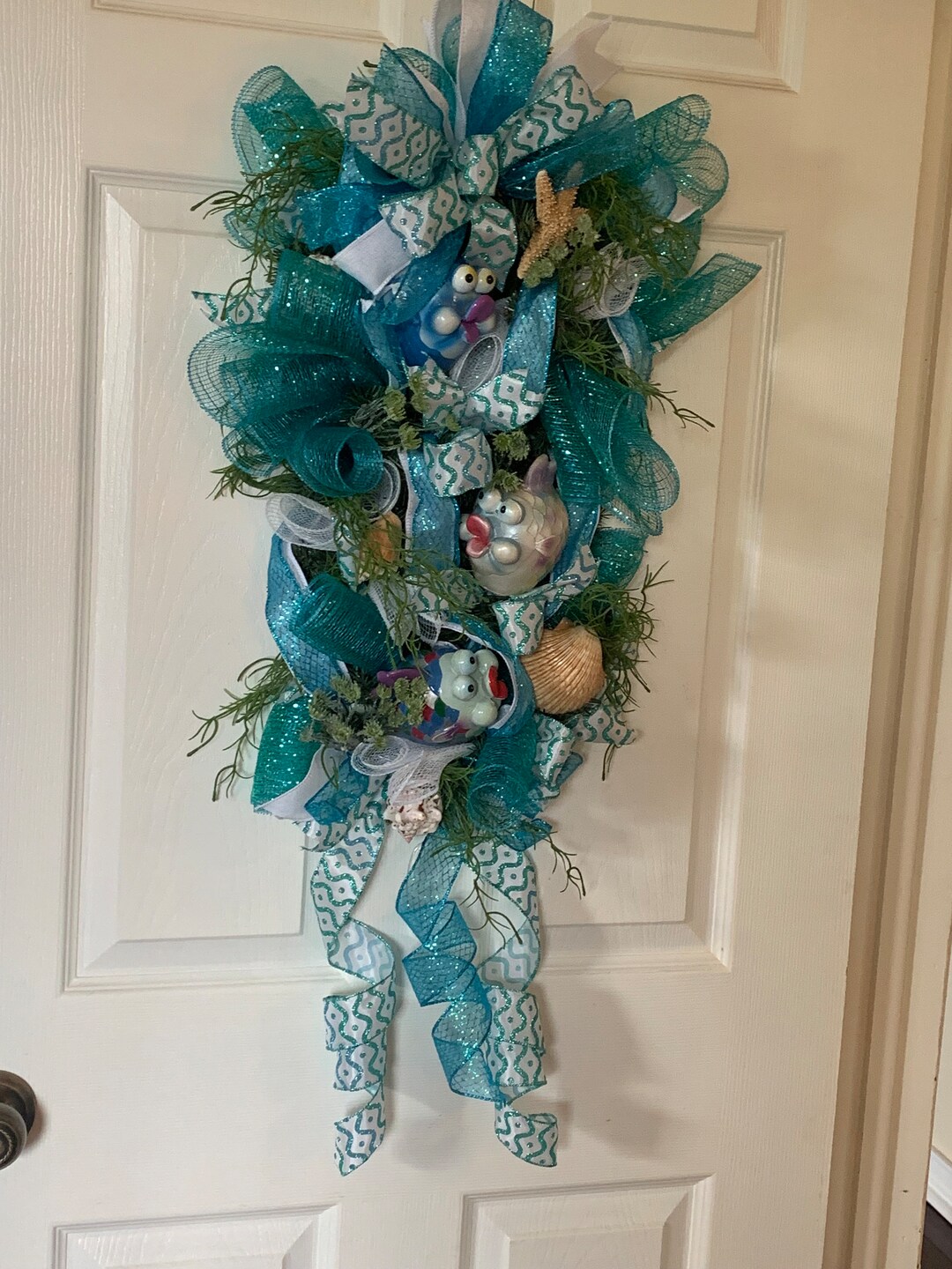 Beach Swag, Summer Fish Swag or Wreath, Beach Theme for Seashore Home ...