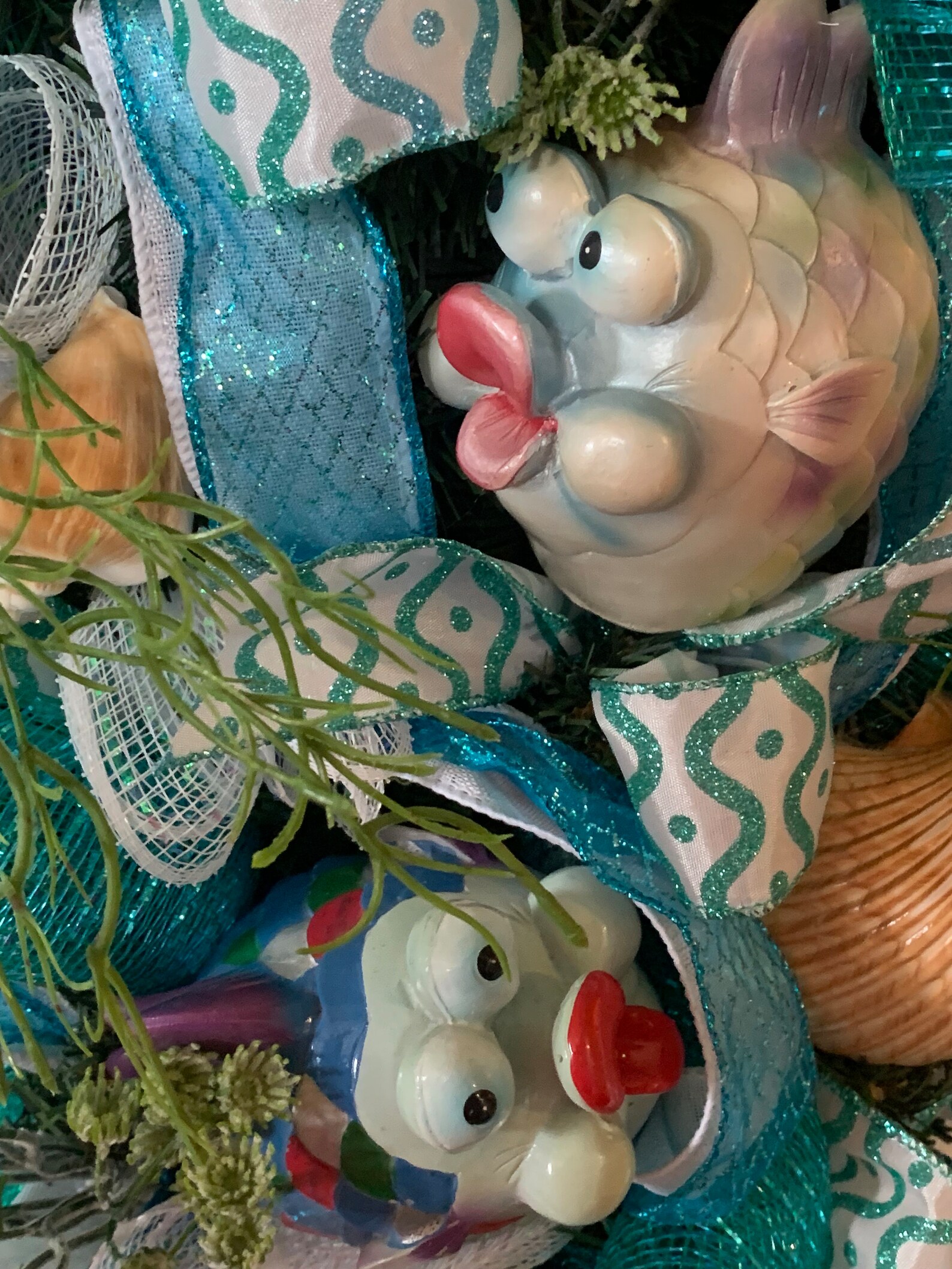 Beach Swag, Summer Fish Swag or Wreath, Beach Theme for Seashore Home ...