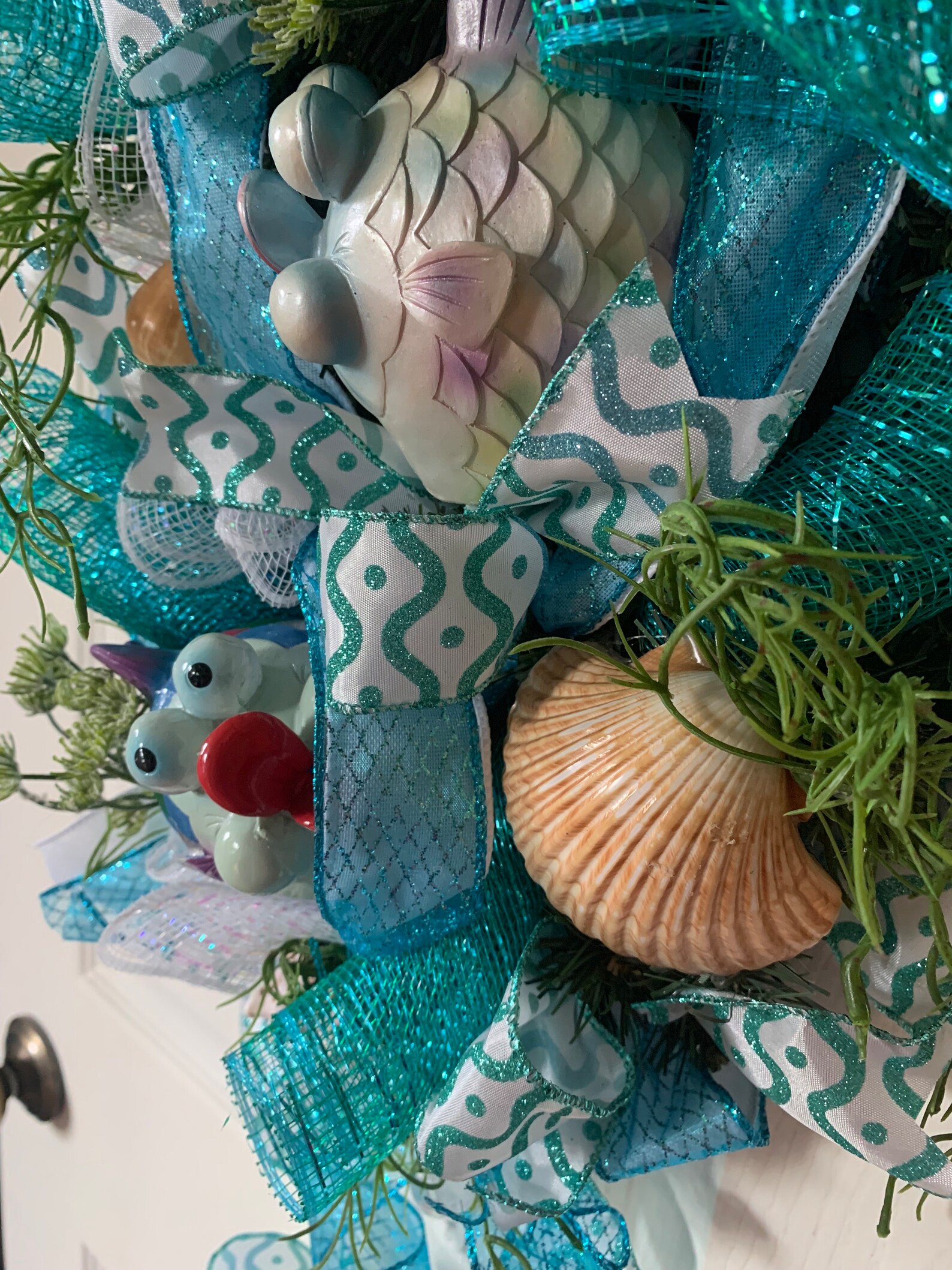 Beach Swag, Summer Fish Swag or Wreath, Beach Theme for Seashore Home ...