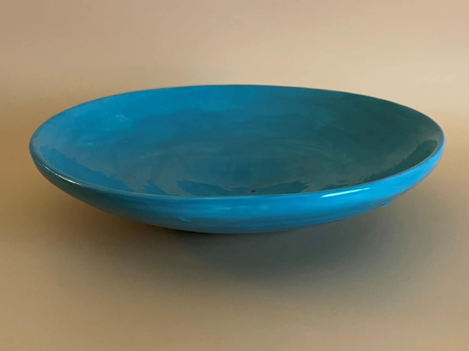 Vibrant Turquoise Display Bowl Pottery | Etsy