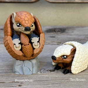 Articulated Armadillo 3D Printed Rock Stand Included - Etsy