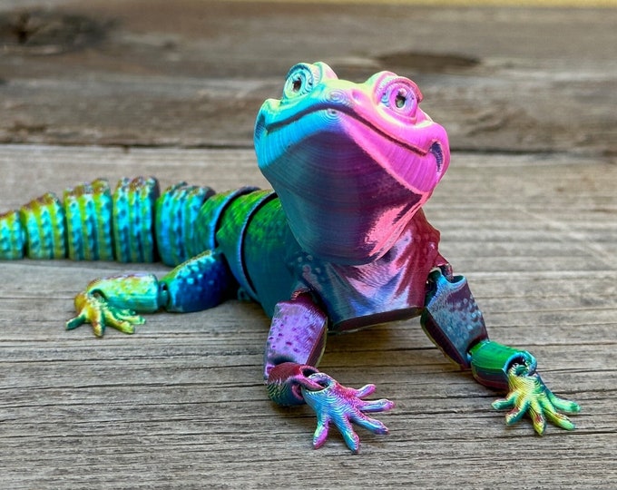 3D Printed Articulated Leopard Gecko With Plain Eyes (no Color) - Etsy