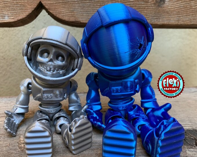 Flexi Astronaut Skeleton With Movable Visor 3D Printed - Etsy