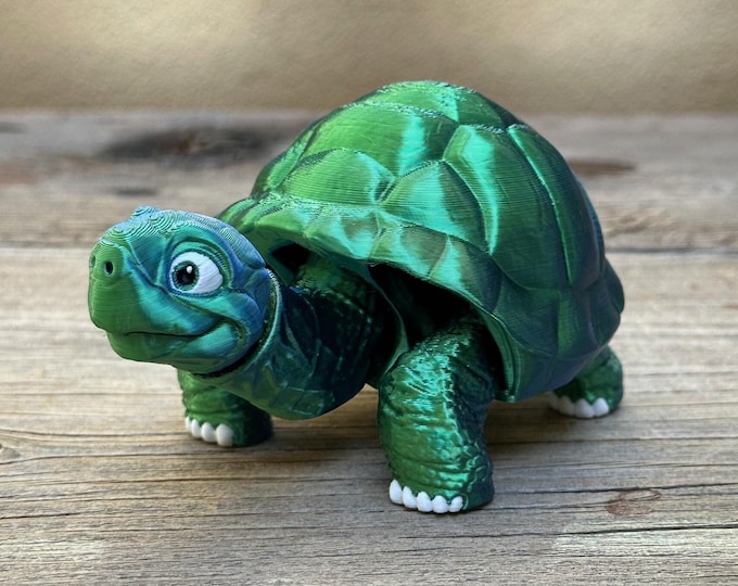 3D Printed Articulated Tortoise With Retractable Head and Limbs W ...